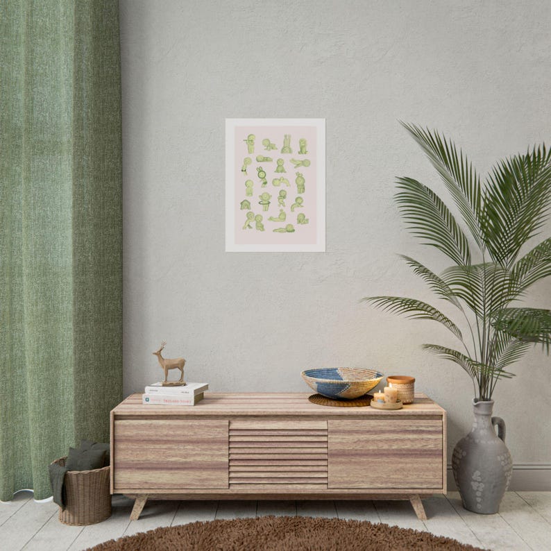 Smiski Poster Minimalist Decor for Fans of the Mysterious Figurines - Etsy