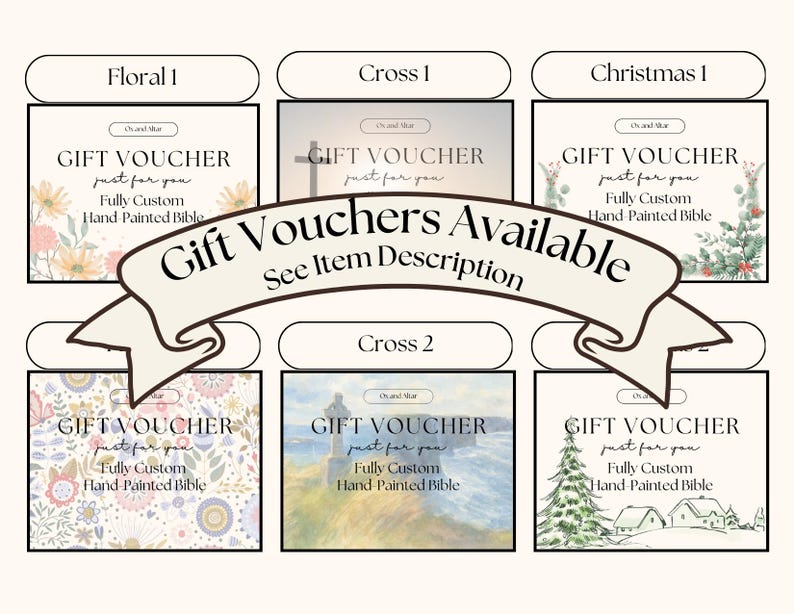 Custom Hand Painted Bible, Personalized Any Design Floral, Landscape ...