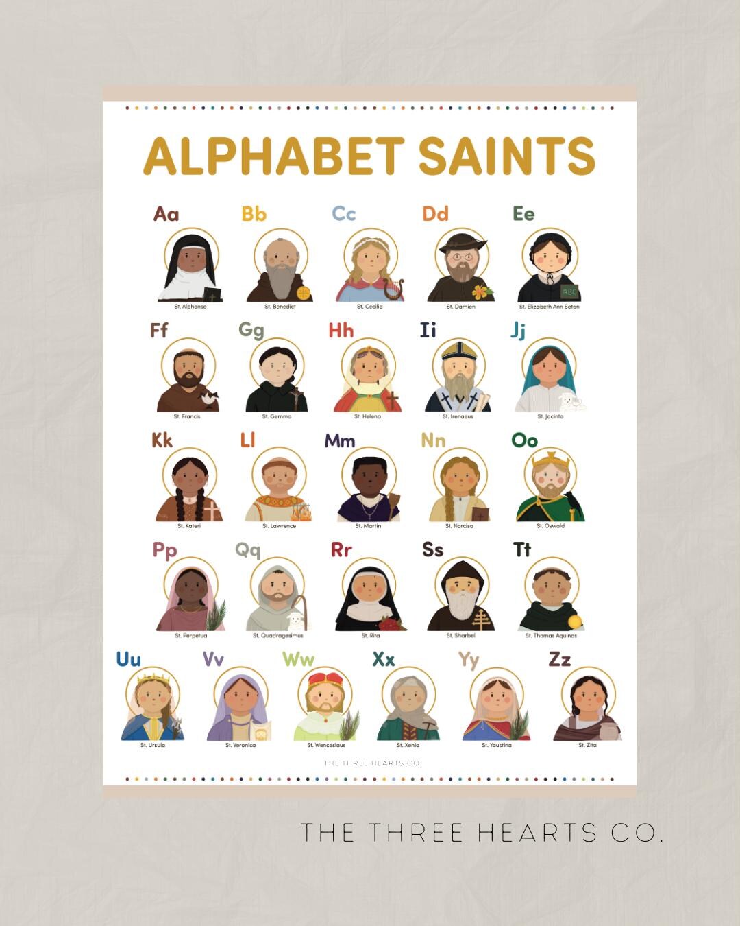 Alphabet Saints Poster | Printable Digital File - Etsy