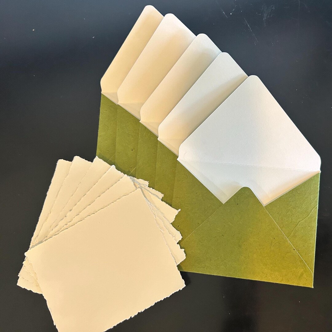 Limited Edition Cactus Lokta A2 Envelopes + Deckled Edge Notecards ...