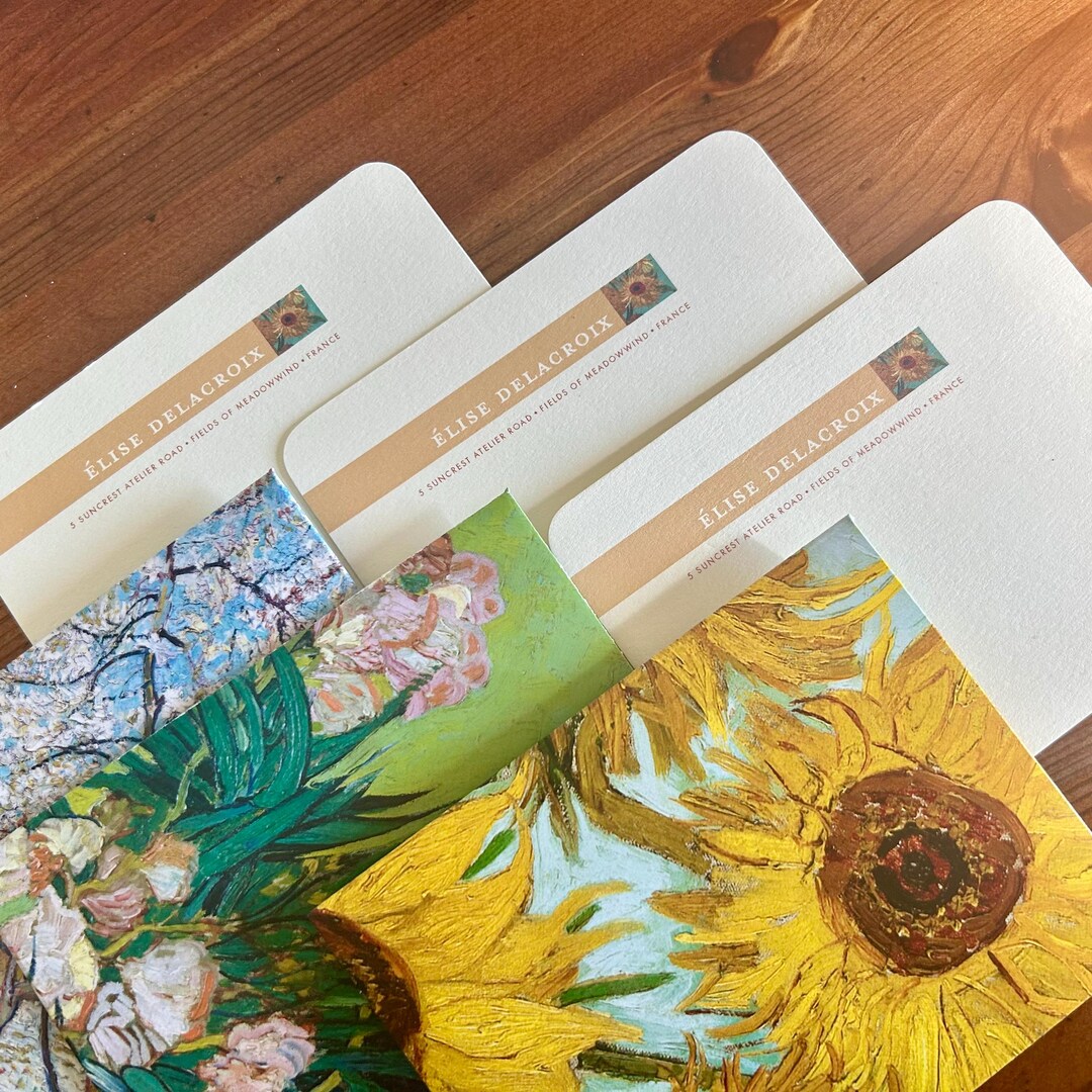 A2 Van Gogh Upcycled Envelope & Notecard Set · Mohawk Superfine 100 Lb ...