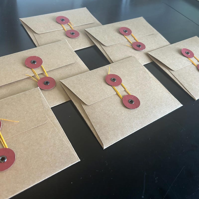 String Tie Envelopes - Etsy