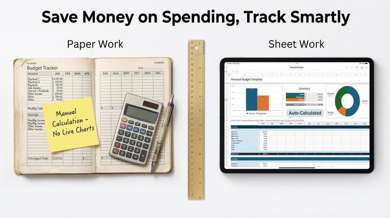 Monthly Budget Planner for Google Sheets | 12-month Personal Finance ...