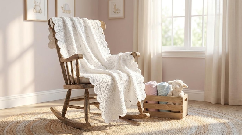 Easy Crochet Baby Blanket Pattern, Crochet Blanket Pattern, Blessing ...