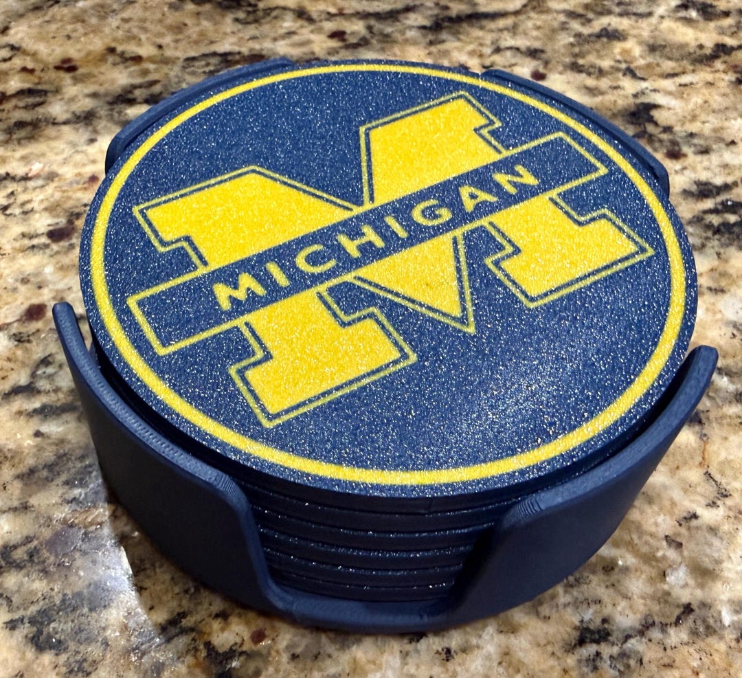 Michigan Coasters X6 With Holder - Etsy