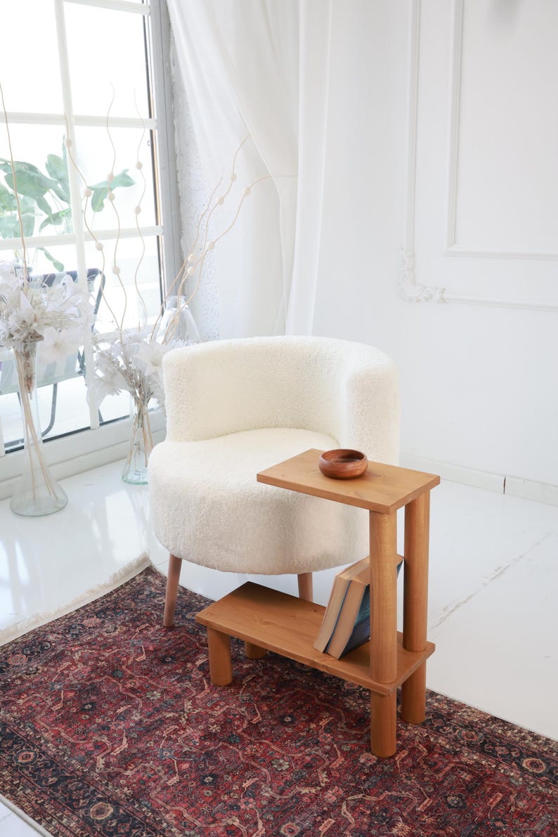 Wooden Sofa Side Coffee Table - Narrow Side Coffee Table-two-storey ...