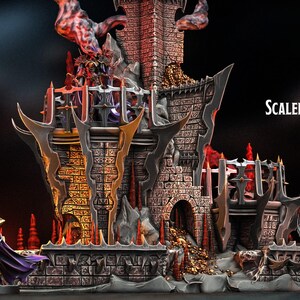 Scaleheart Tower – Infernal Fortress Centerpiece for Fantasy Wargaming ...