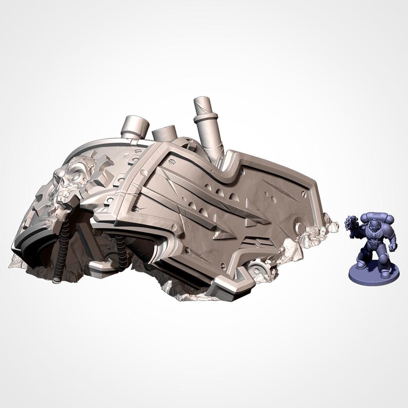 Destroyed Mega Titan Terrain Set – Sci-fi Battlefield Wreckage - Etsy