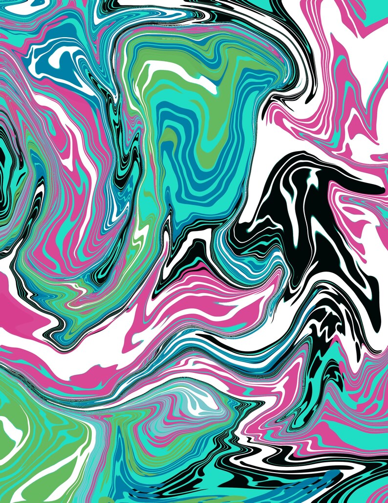 Bold & Retro Printable Papers - 5 Funky Abstract Backgrounds for ...