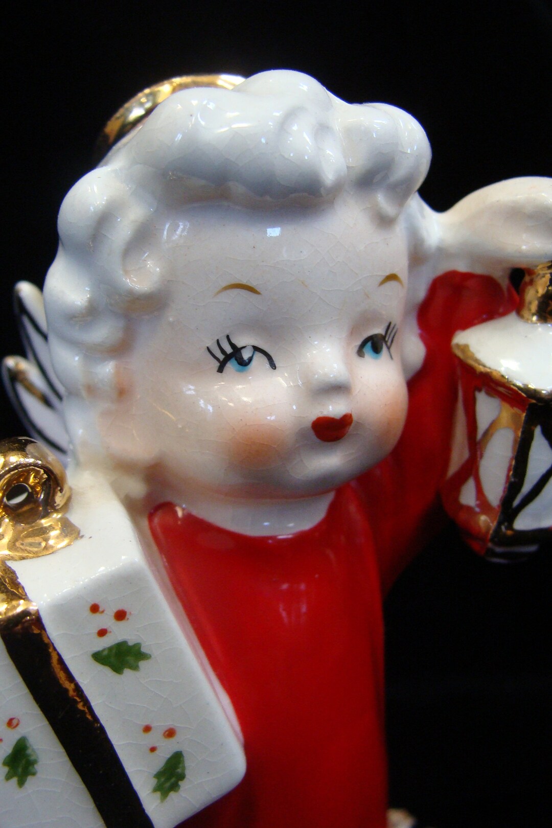 Vintage Christmas Angel With Lantern and Gift Fine Quality A - Etsy