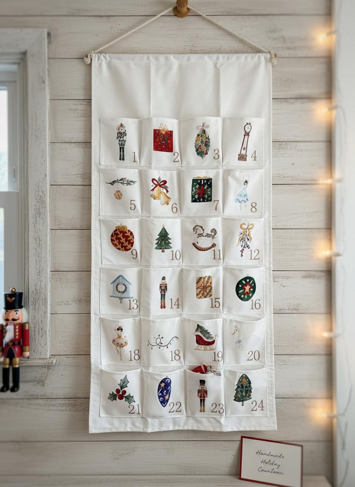 Personalized Nutcracker Advent Calendar: Cotton Fabric Christmas ...