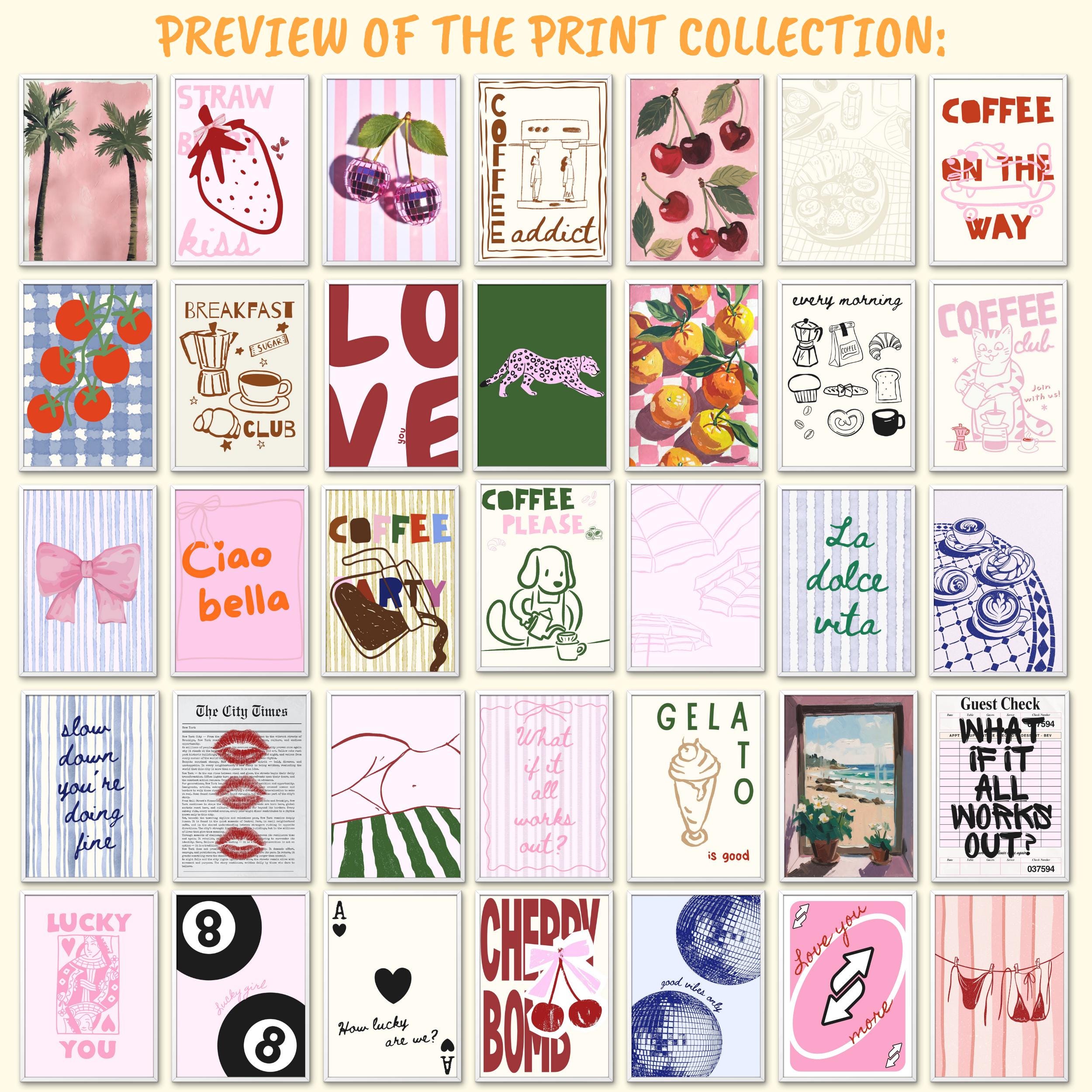 200 Preppy Gallery Wall Art Prints | Retro Eclectic Decor (digital ...