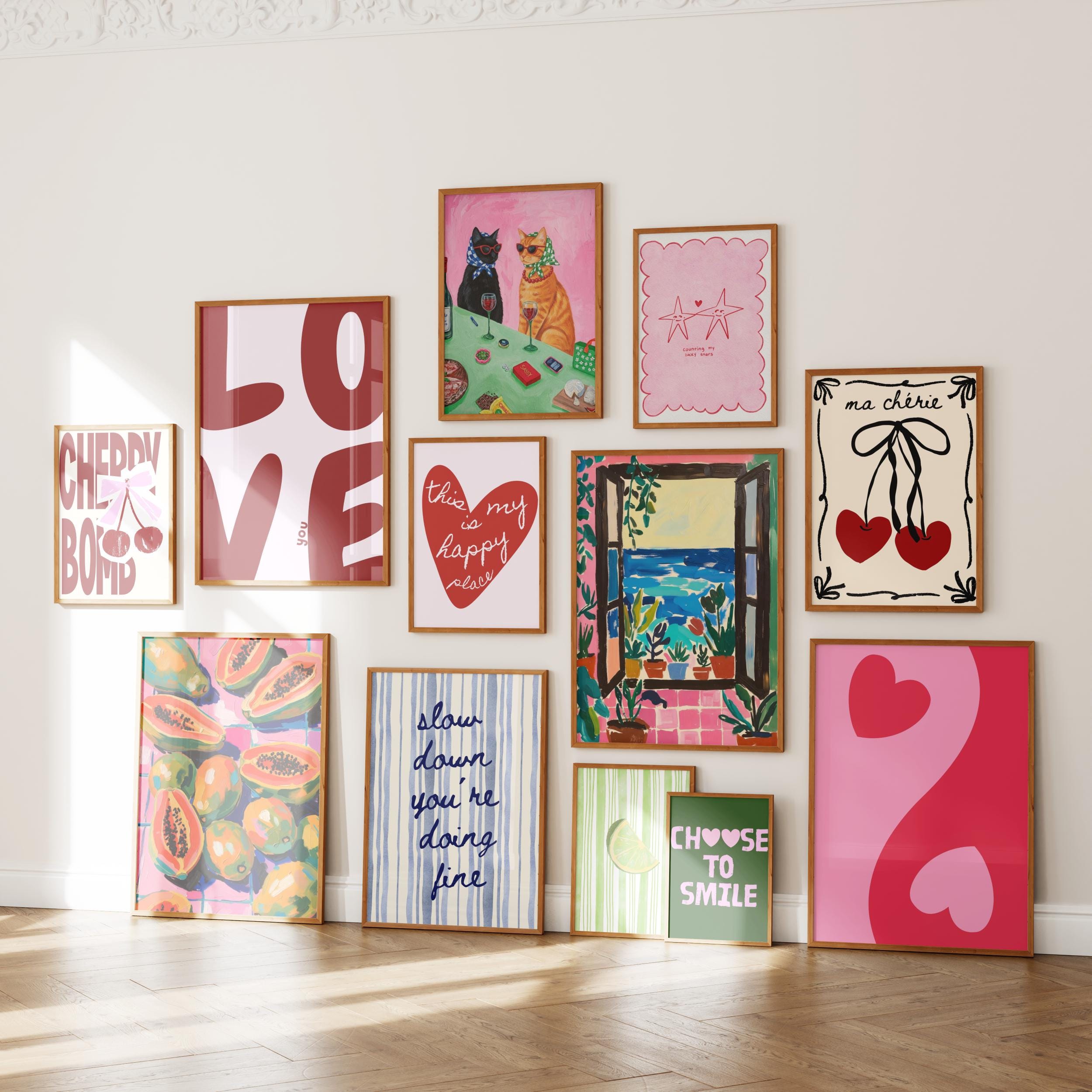 200 Preppy Gallery Wall Art Prints | Retro Eclectic Decor (digital ...