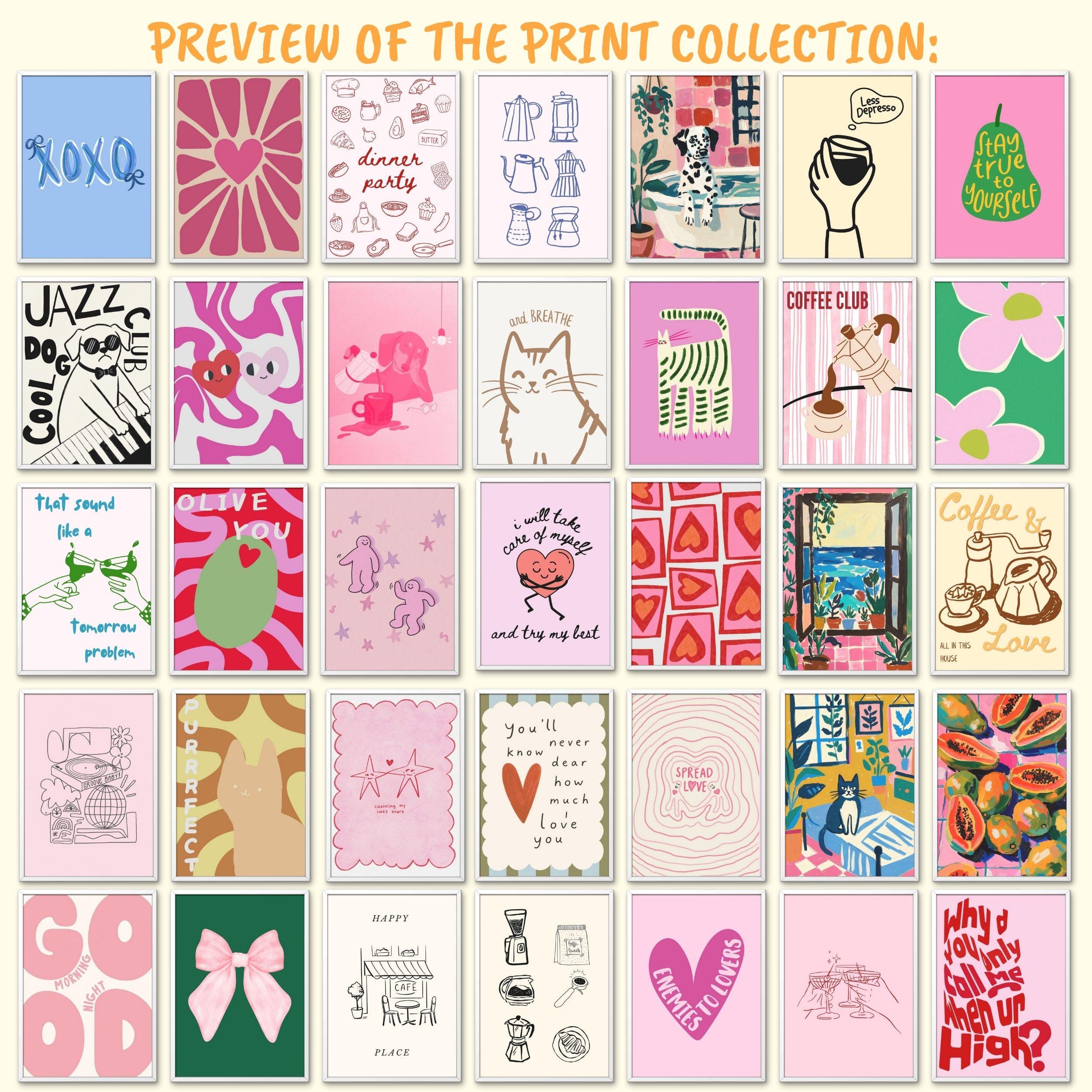 200 Preppy Gallery Wall Art Prints | Retro Eclectic Decor (digital ...