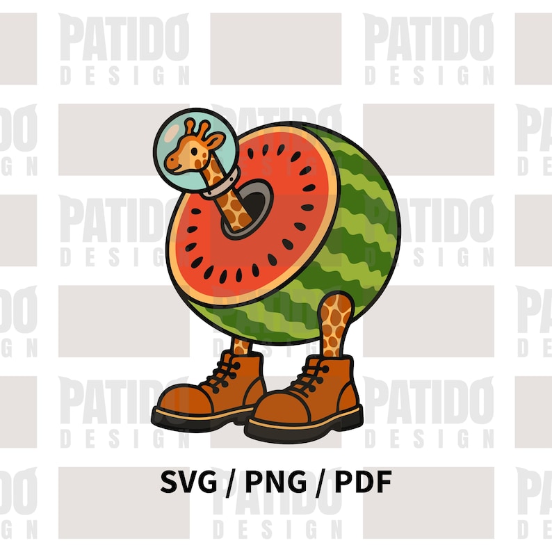 Girafa Celeste Watermelon Giraffe Astronaut Meme SVG PNG PDF | Italian ...