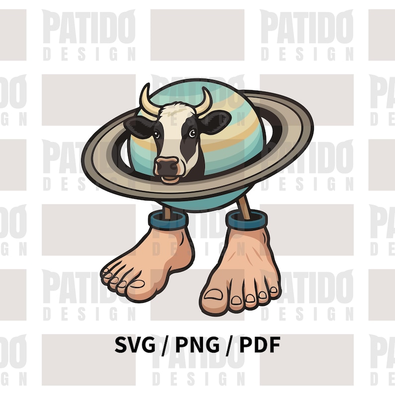 La Vaca Saturno Saturnita Cow Planet Meme SVG PNG PDF | Italian ...