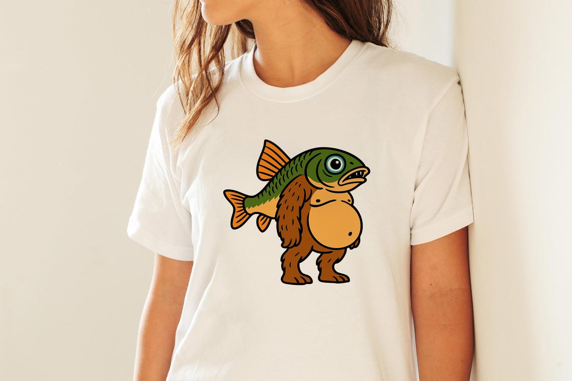 Troppa Trippa Italian Brainrot Creature Clipart | Funny Weird Fish Man ...