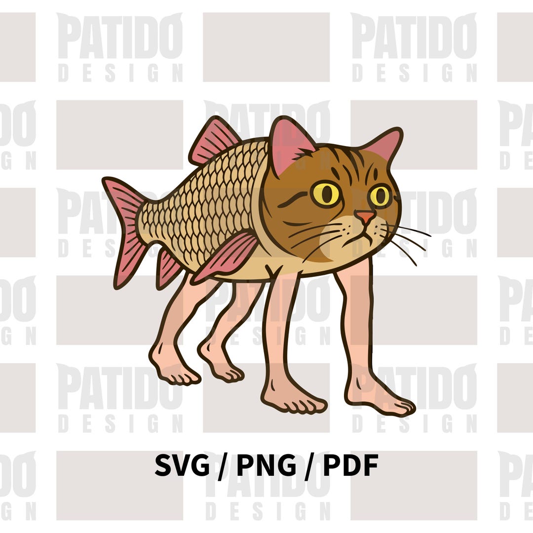 Trulimero Trulicina Catfish Meme SVG PNG PDF | Italian Brainrot ...