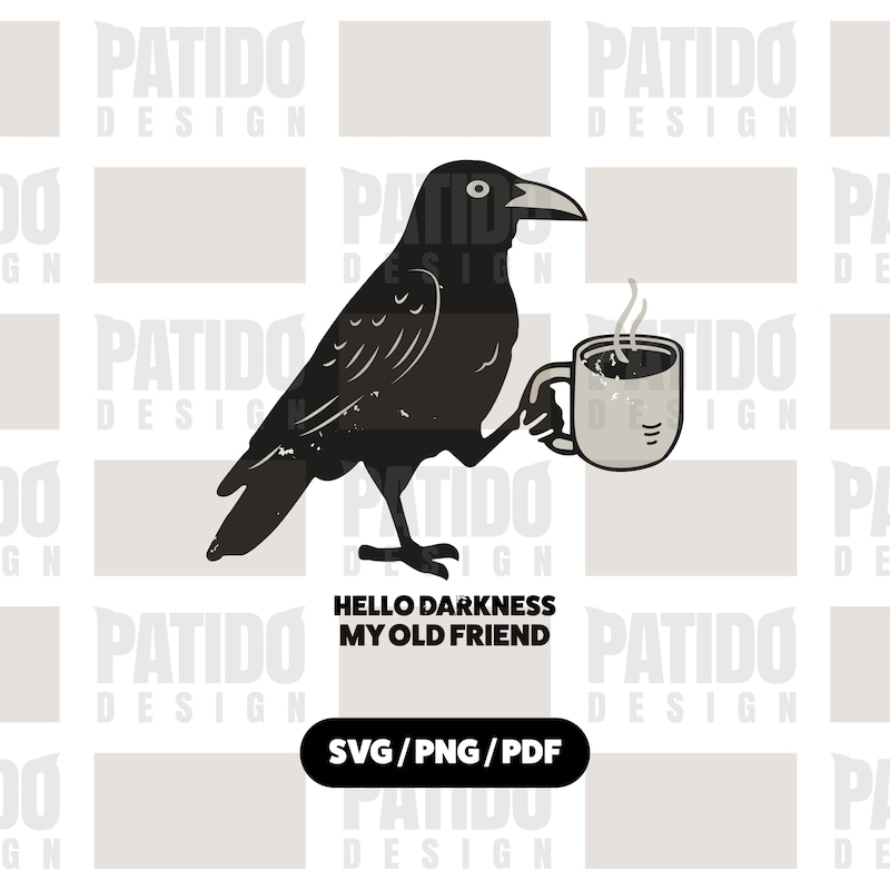Crow Shirt Hello Darkness - Etsy