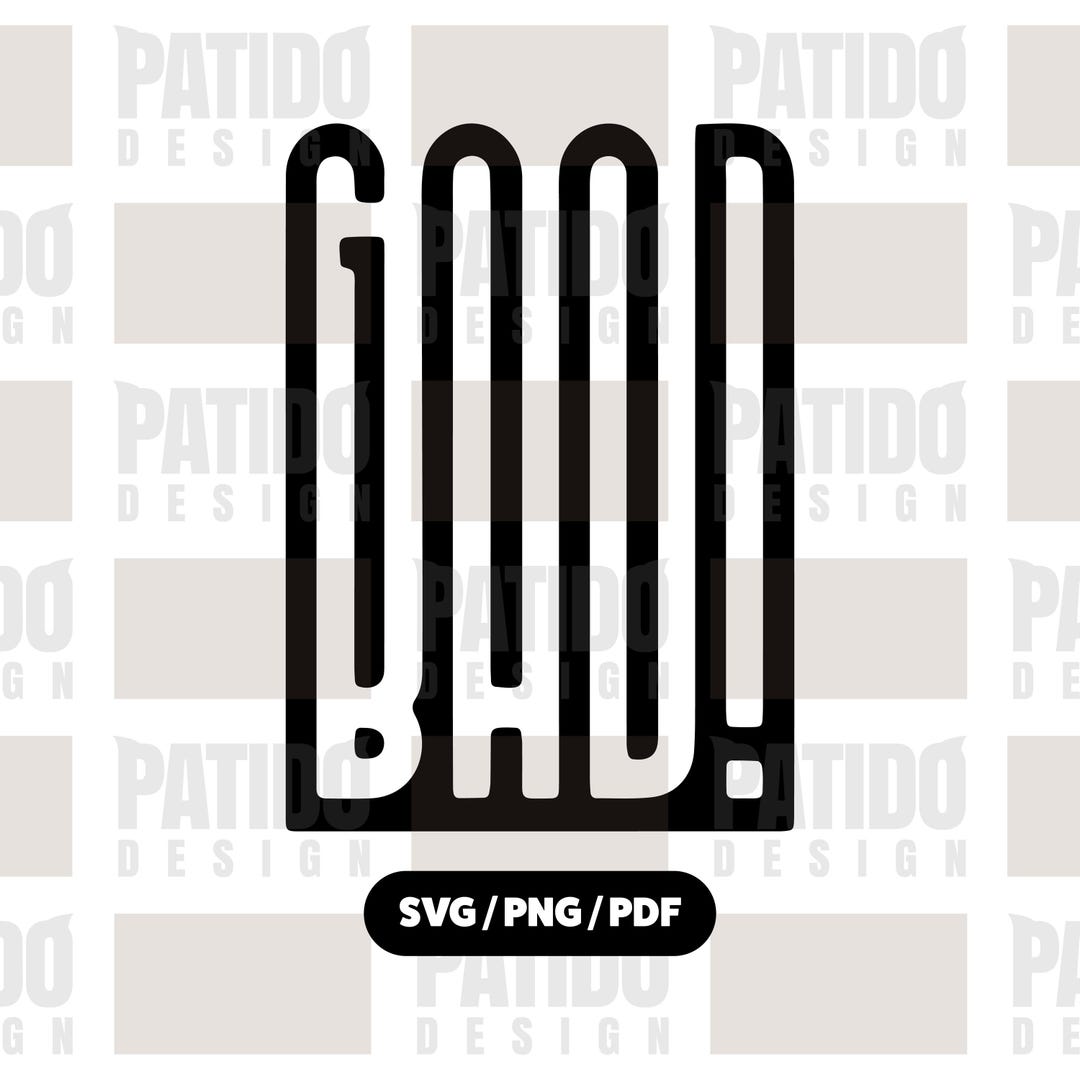 GOOD BAD Ambigram Svg Cut File | Optical Illusion Hidden Word Art ...