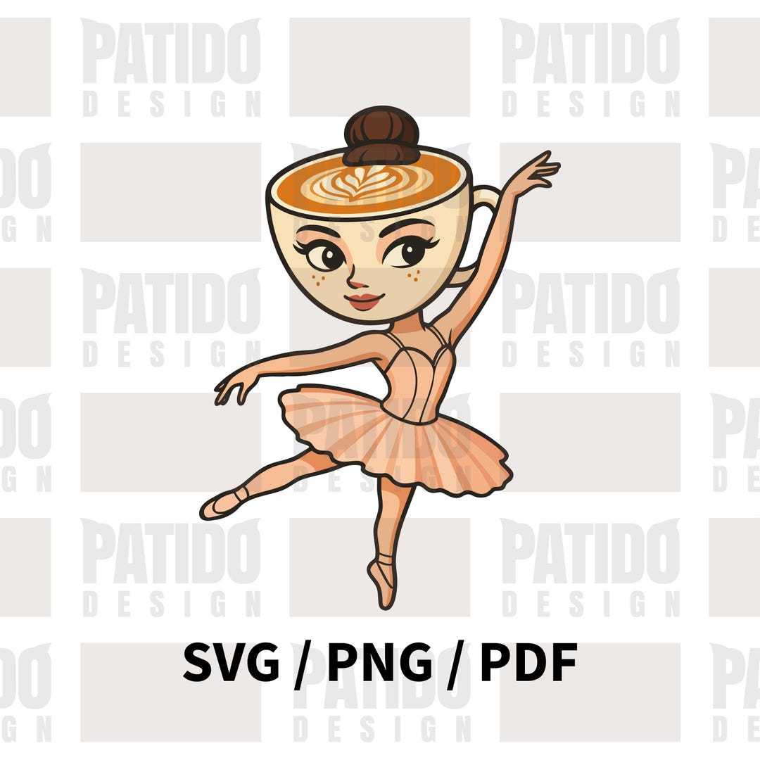 Ballerina Cappucina Coffee Cup Ballerina Meme SVG PNG PDF | Italian ...