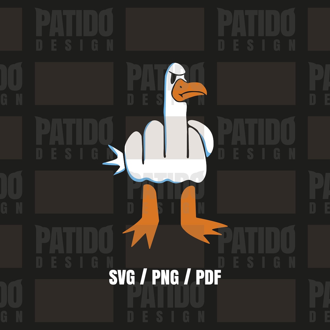 Funny Goose Middle Finger SVG Bundle, Sarcastic Goose PNG, Offensive ...