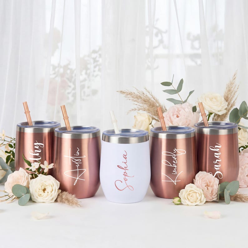 Personalized Wine Tumbler, Custom Stainless Steel Cup With Name, Wine ...