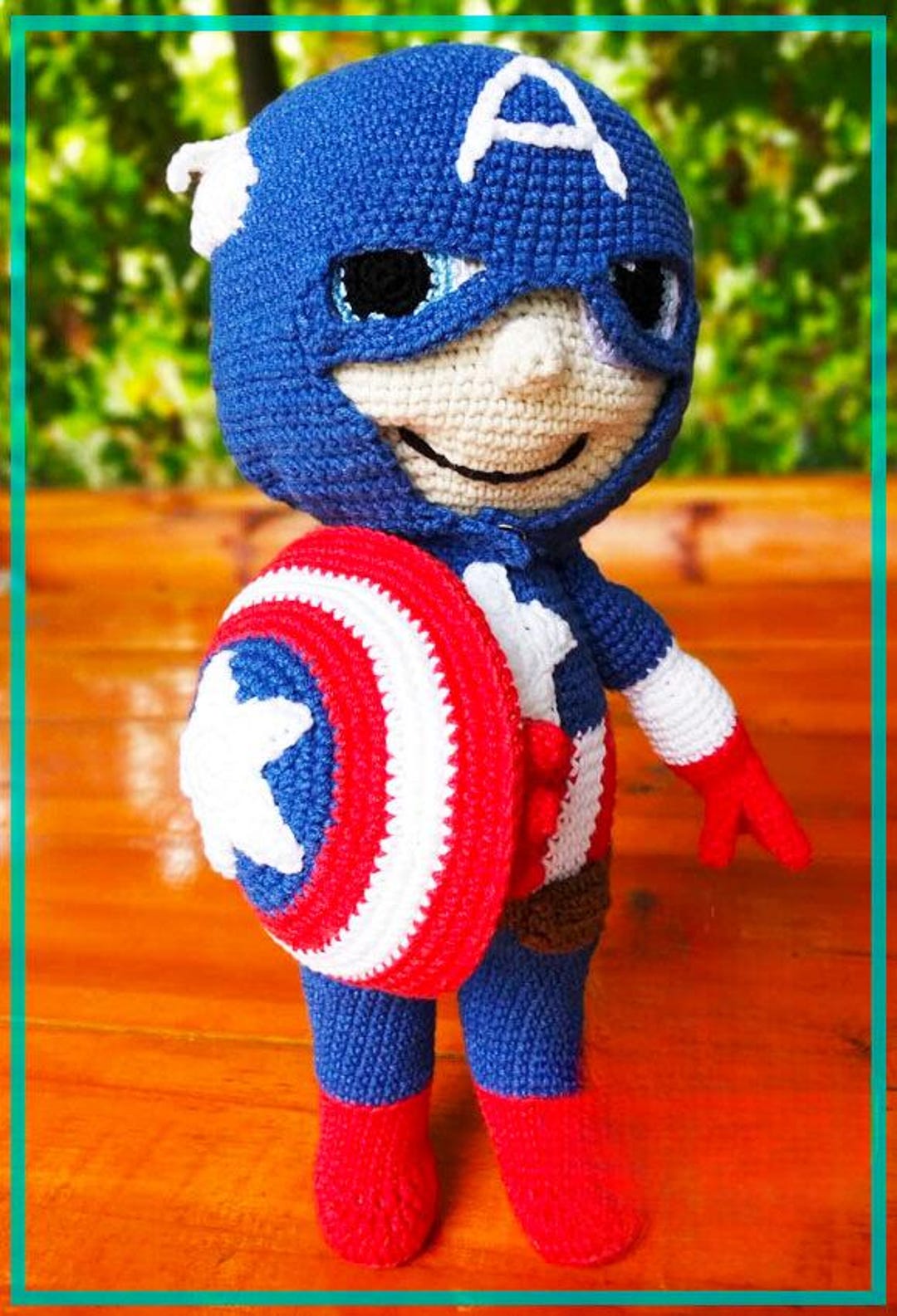 Captain America Crochet Pattern: Amigurumi Superhero Doll (PDF Download ...