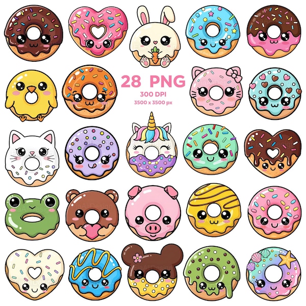 Kawaii Donut - Etsy