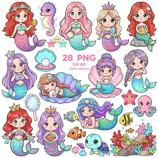 Oceanic Siren Clipart - Etsy UK