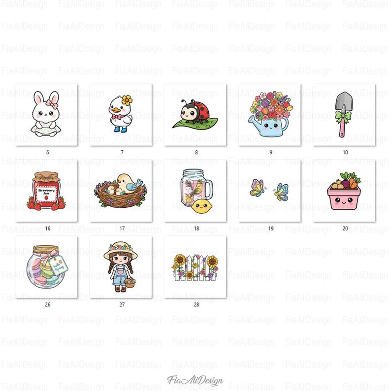 Hello Spring Cuties Clipart, Cute Spring Clipart, Spring Animals ...