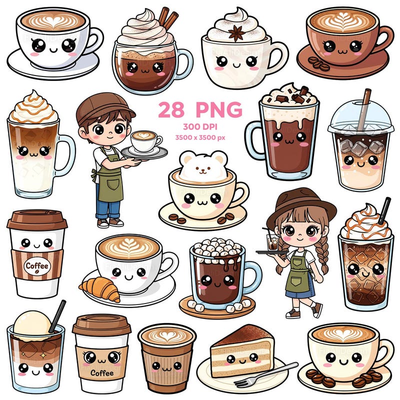 Coffee Clipart - Etsy