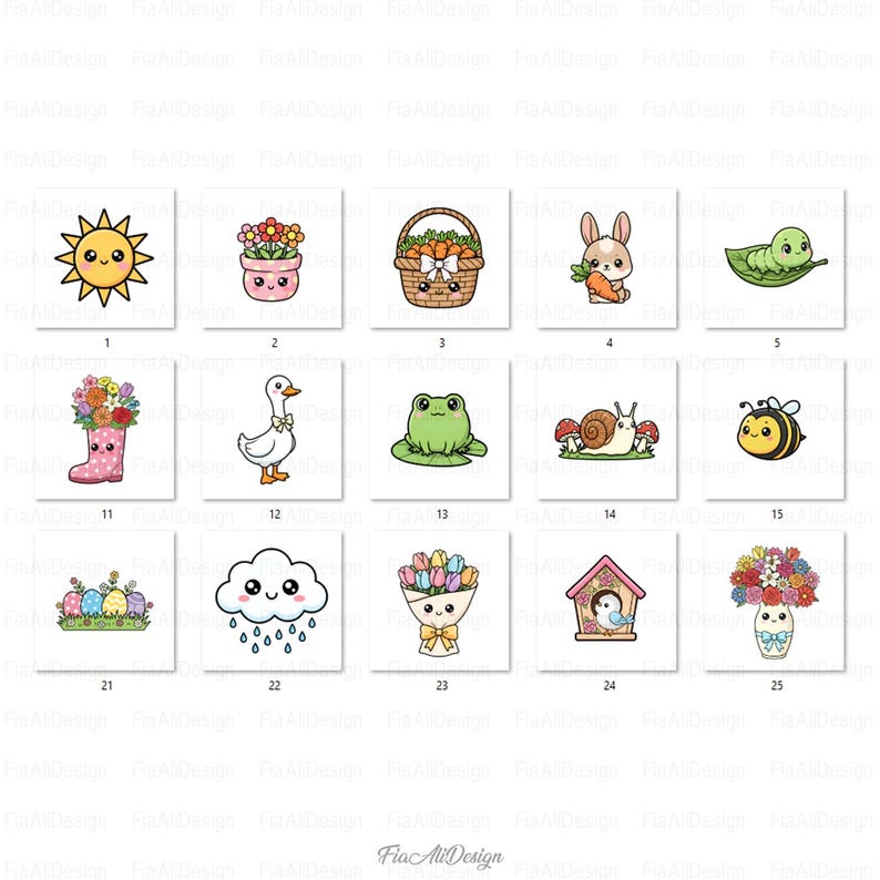 Hello Spring Cuties Clipart, Cute Spring Clipart, Spring Animals ...