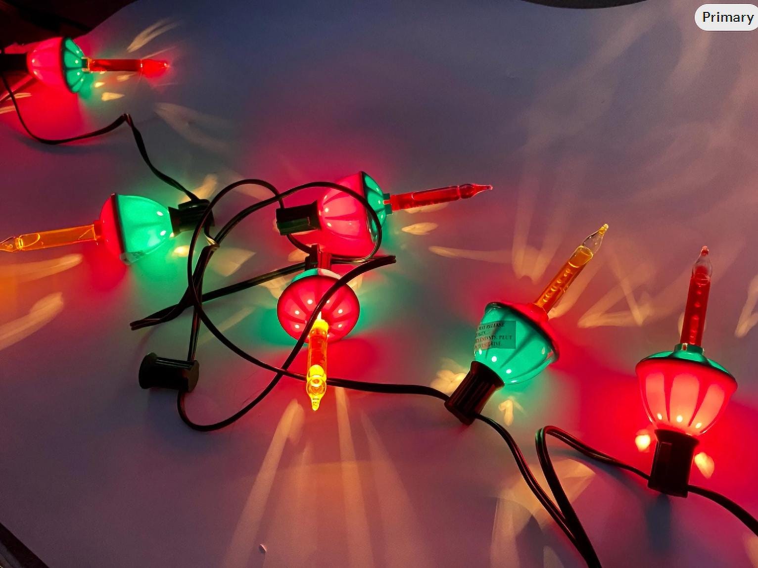 Vintage Midcentury Christmas Bubble Lights, Holiday String Lights, Set ...