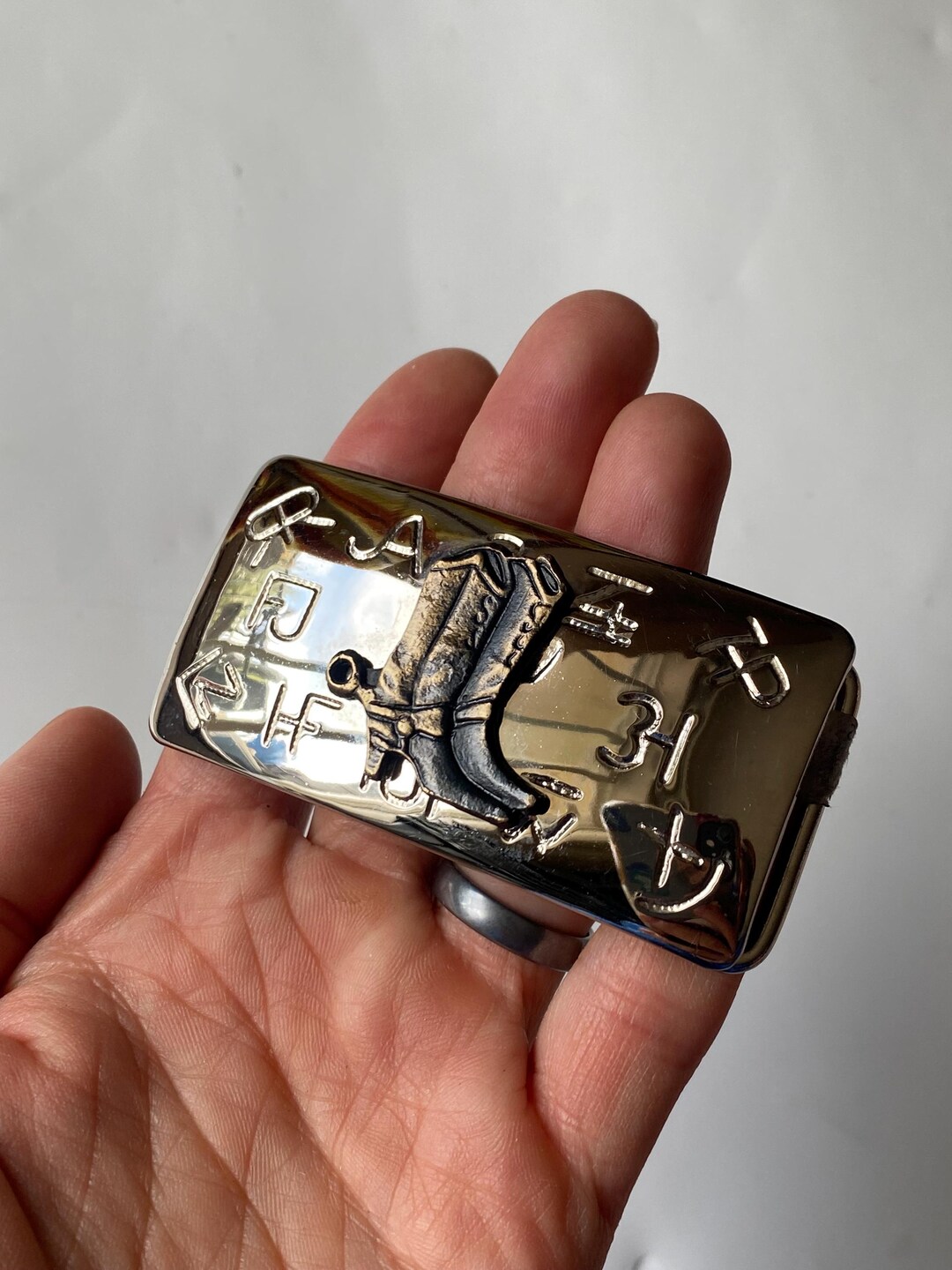 Vintage Kids Cowboy Boots Belt Buckle: Cattle Brand, Americana Style - Etsy
