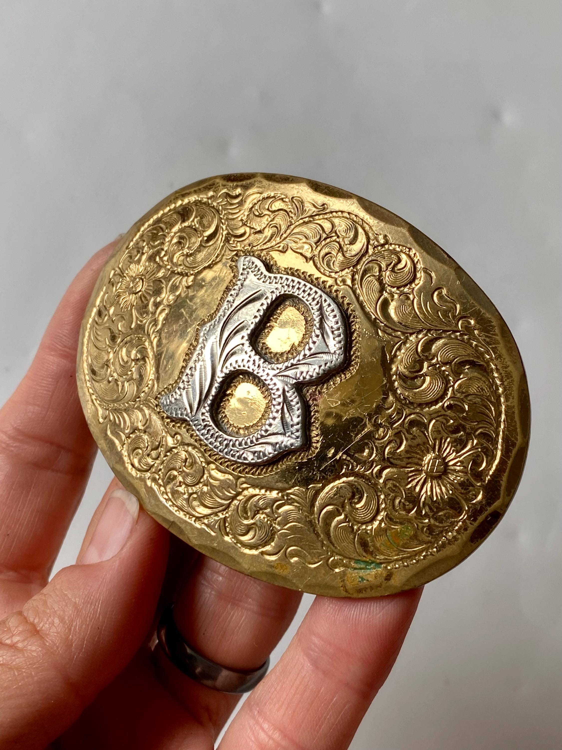 Vintage Collectible Belt Buckles, Monogram Buckle, Initial B Buckle ...