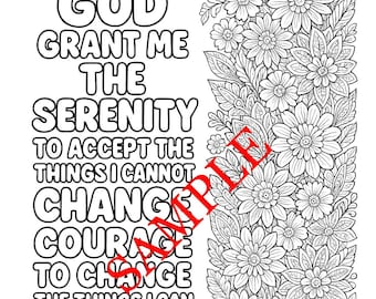 serenity prayer coloring pages