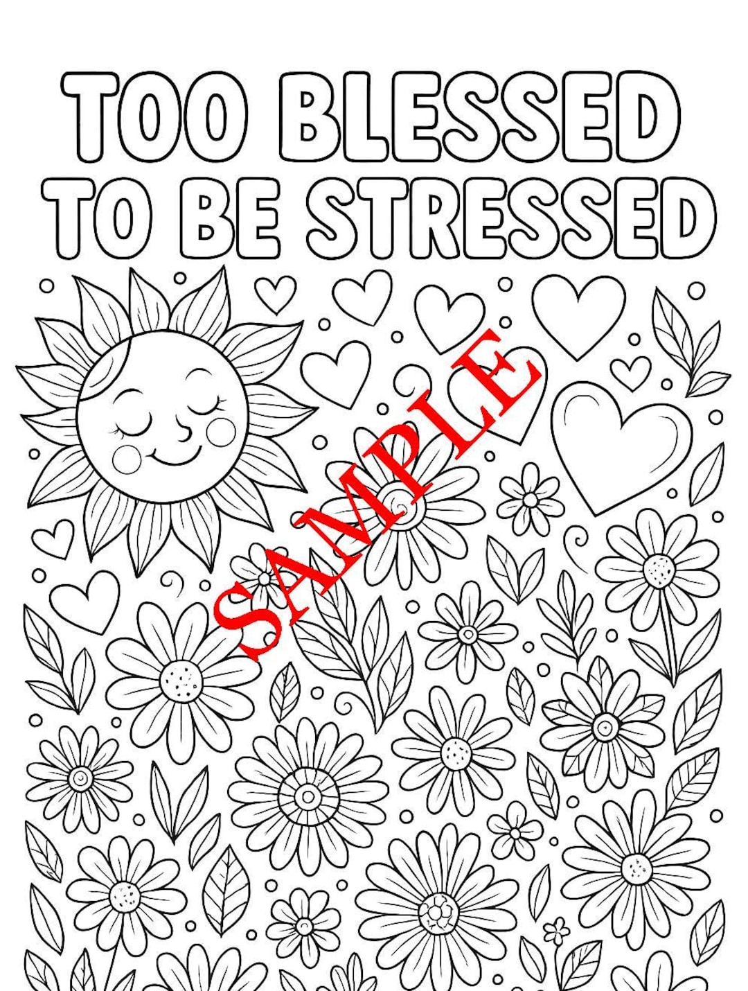 Too Blessed Sobriety Coloring Page | Recovery | AA | 12 Steps | Slogans ...