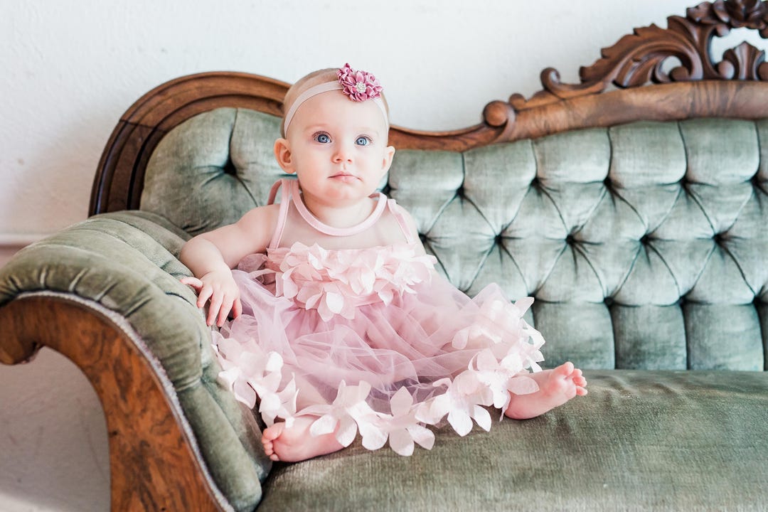 Easter Spring Baby Girl Birthday Dress & Lace Velvet or Satin Rose ...