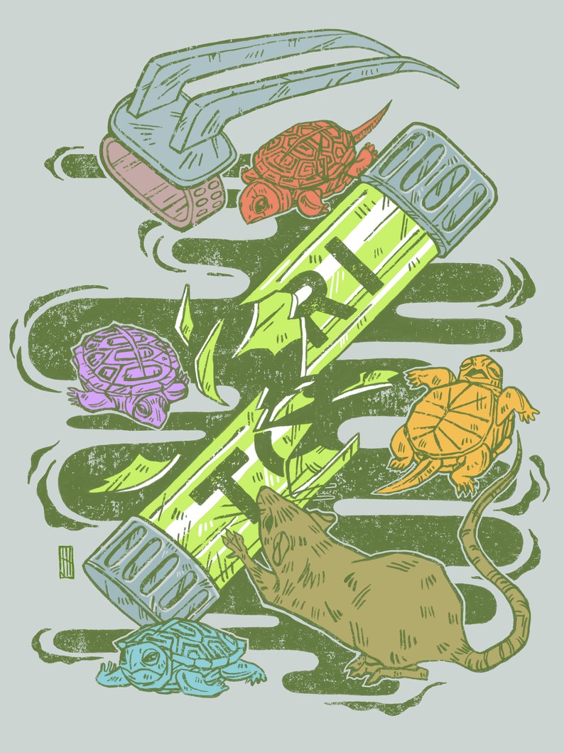 TMNT Ooze - Teenage Mutant Ninja Turtles | 9 X 12 In. Archival Art ...