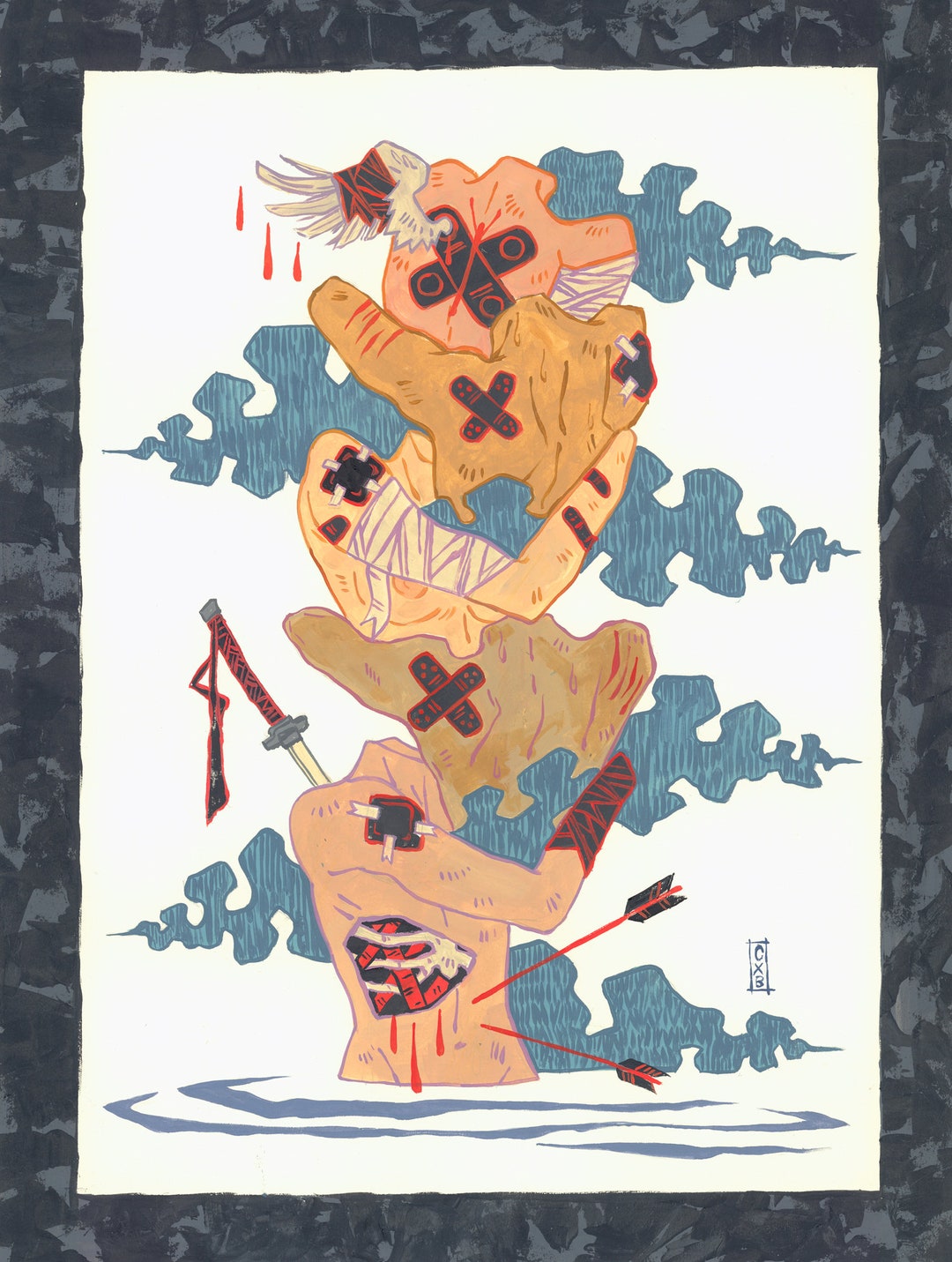Totem Pole // 12 X 16 Inch Art Print | Dark Body Positivity Love Goth ...
