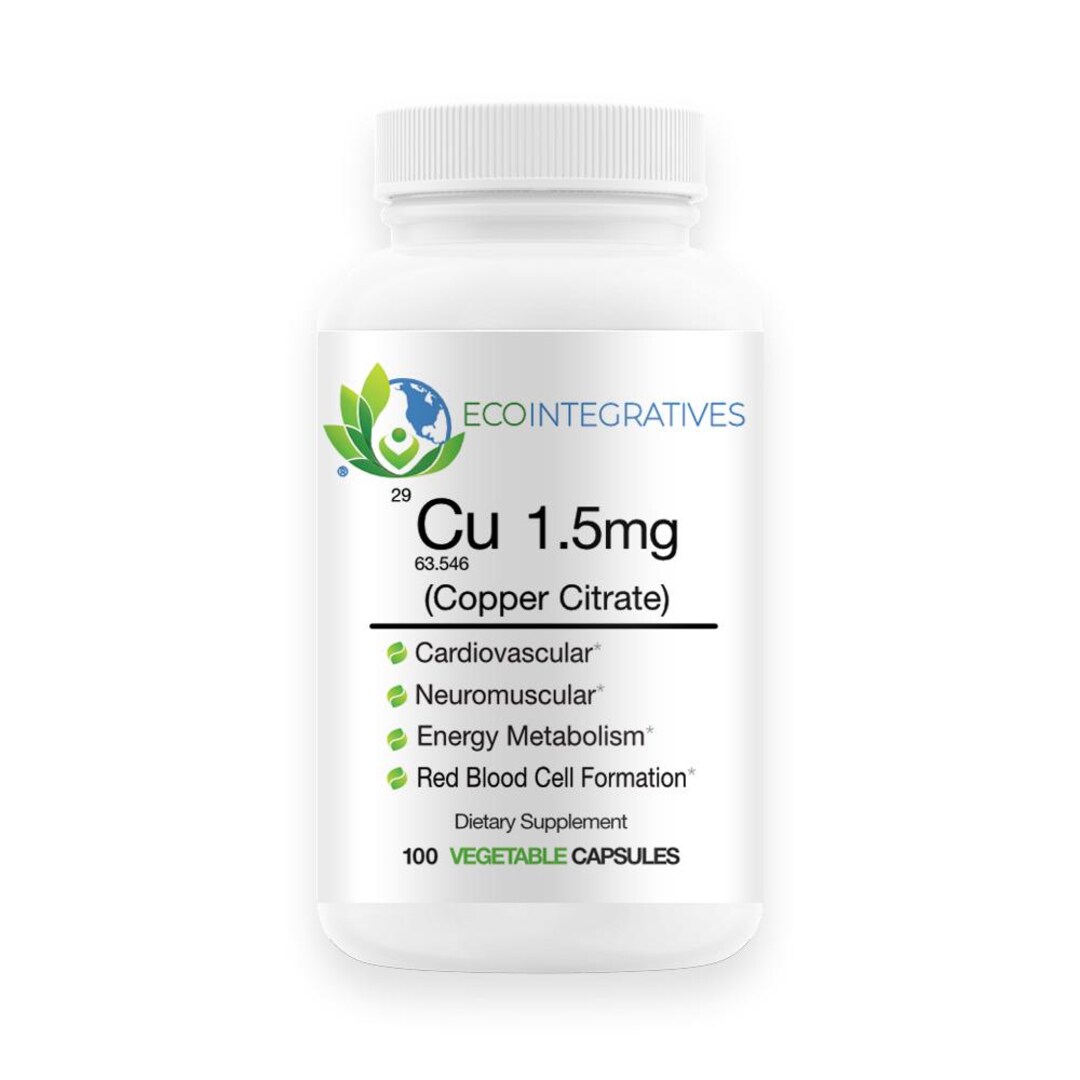 Copper Citrate 1.5 Mg Supplement | Single-ingredient Trace Mineral ...