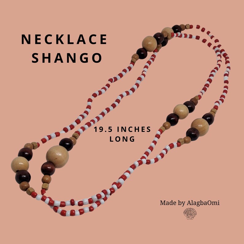 Shango Necklace Adorned With Wooden. Five Styles - Etsy