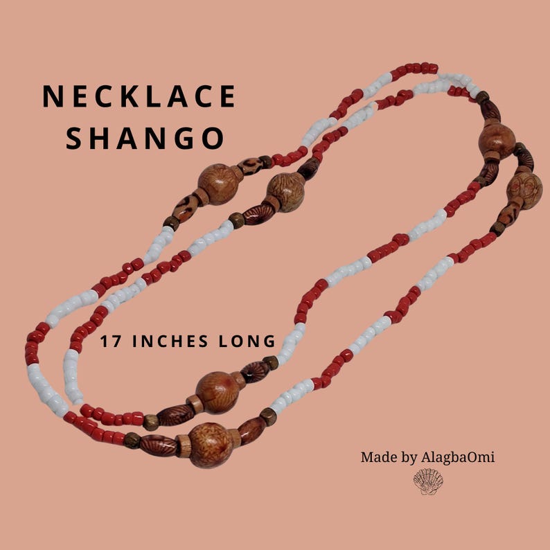 Shango Necklace Adorned With Wooden. Five Styles - Etsy