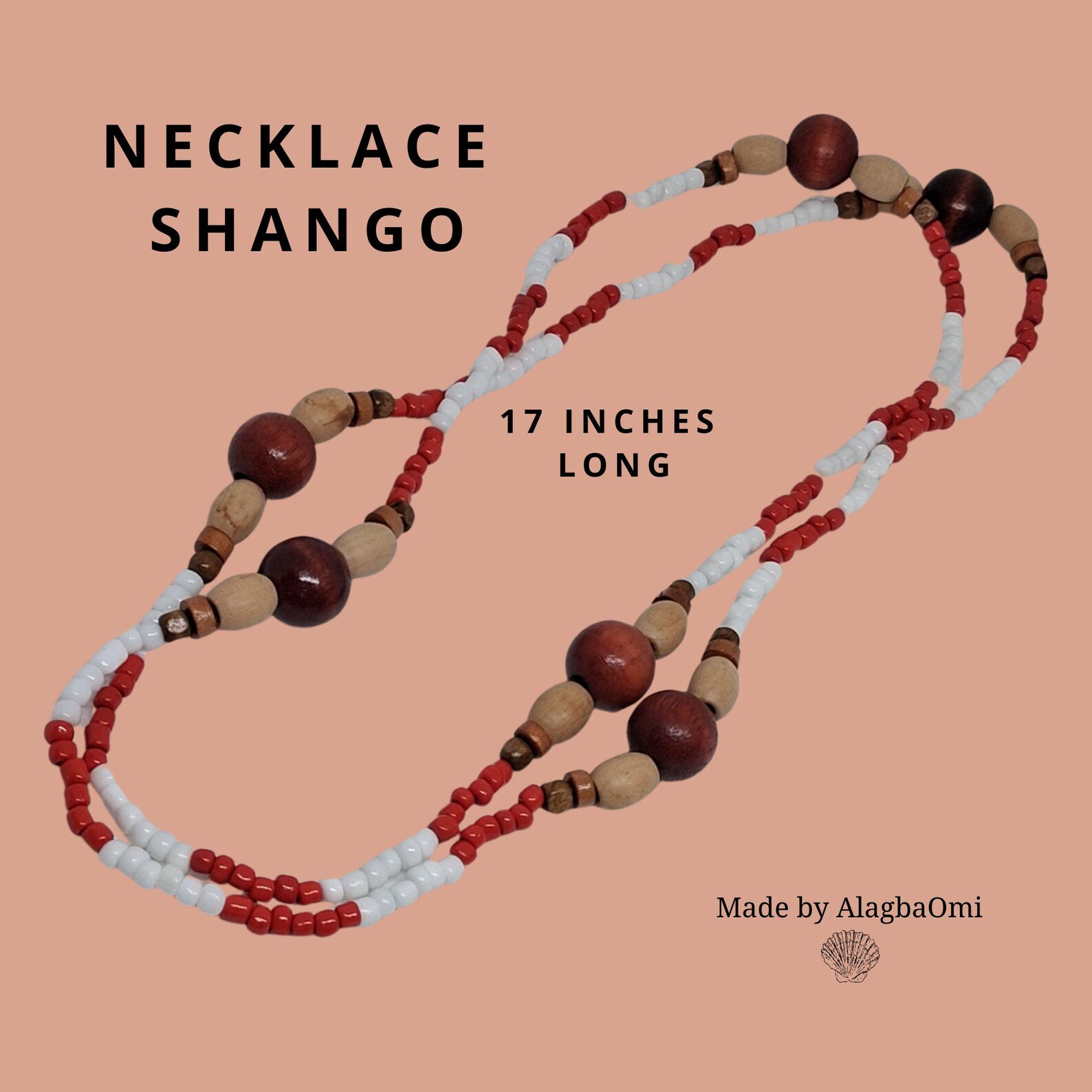Shango Necklace Adorned With Wooden. Five Styles - Etsy