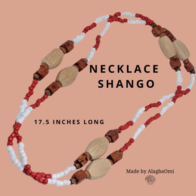 Shango Necklace Adorned With Wooden. Five Styles - Etsy
