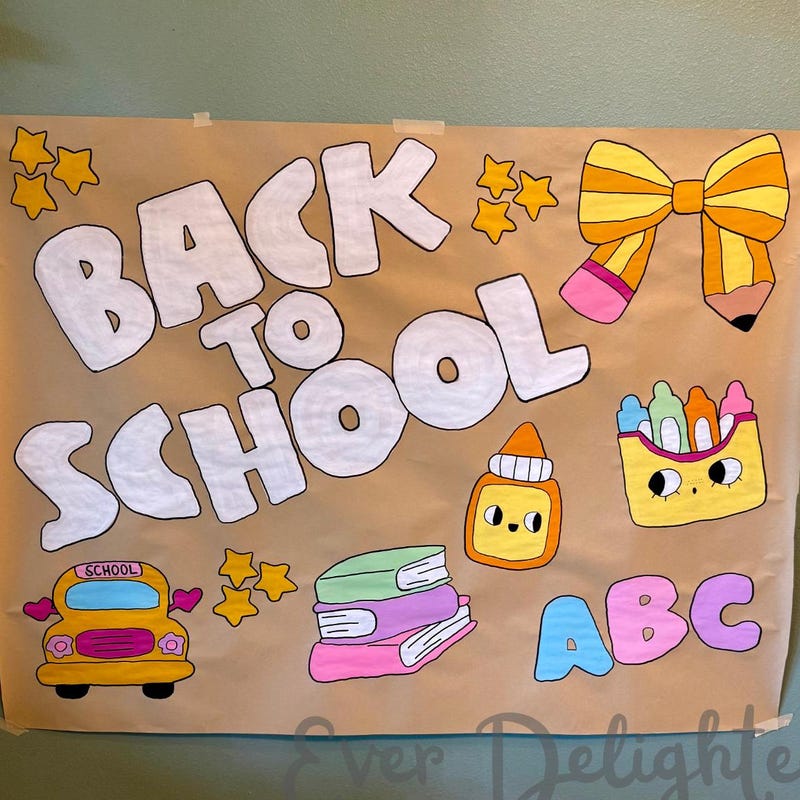 Welcome Back to School Banner Hand Painted - Etsy