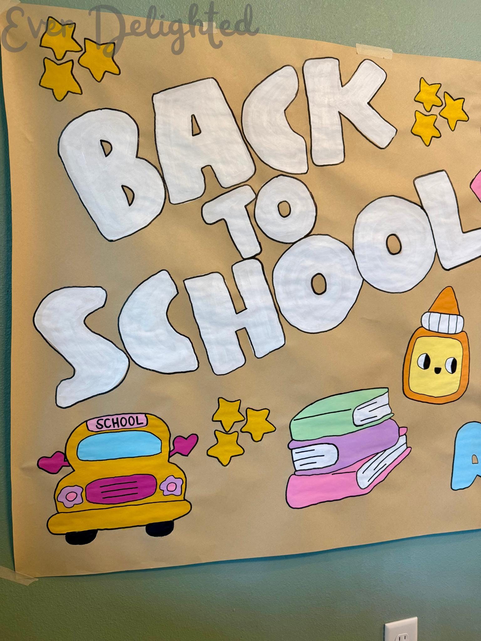 Custom Hand Painted Back to School Banner: Classroom Decor - Etsy