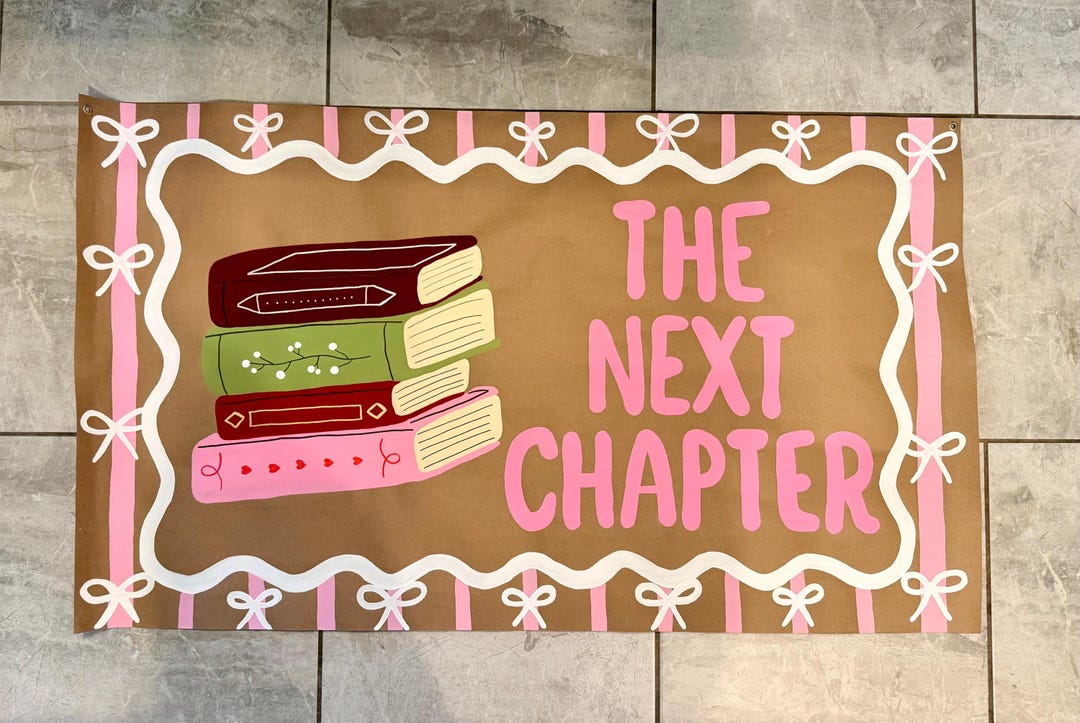 Custom Hand Painted Book Themed Graduation Banner: the Next Chapter - Etsy