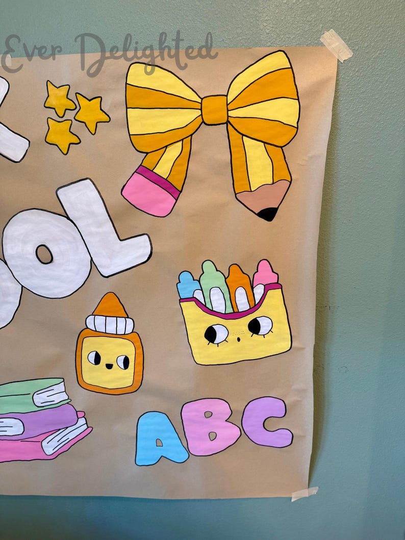 Custom Hand Painted Back to School Banner: Classroom Decor - Etsy